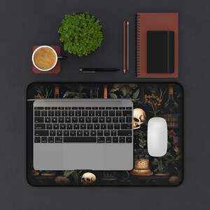 Vintage Alchemy Desk Mat - Gothic Herbalist Large Mouse Pad for Home ...