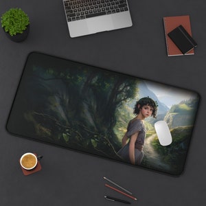 Harfoot Hobbit Girl Deskmat | LOTR Nori Inspired Mousepad | Fantasy ...