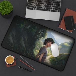 Harfoot Hobbit Girl Deskmat | LOTR Nori Inspired Mousepad | Fantasy ...