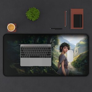 Harfoot Hobbit Girl Deskmat | LOTR Nori Inspired Mousepad | Fantasy ...