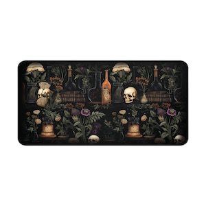 Vintage Alchemy Desk Mat - Gothic Herbalist Large Mouse Pad for Home ...