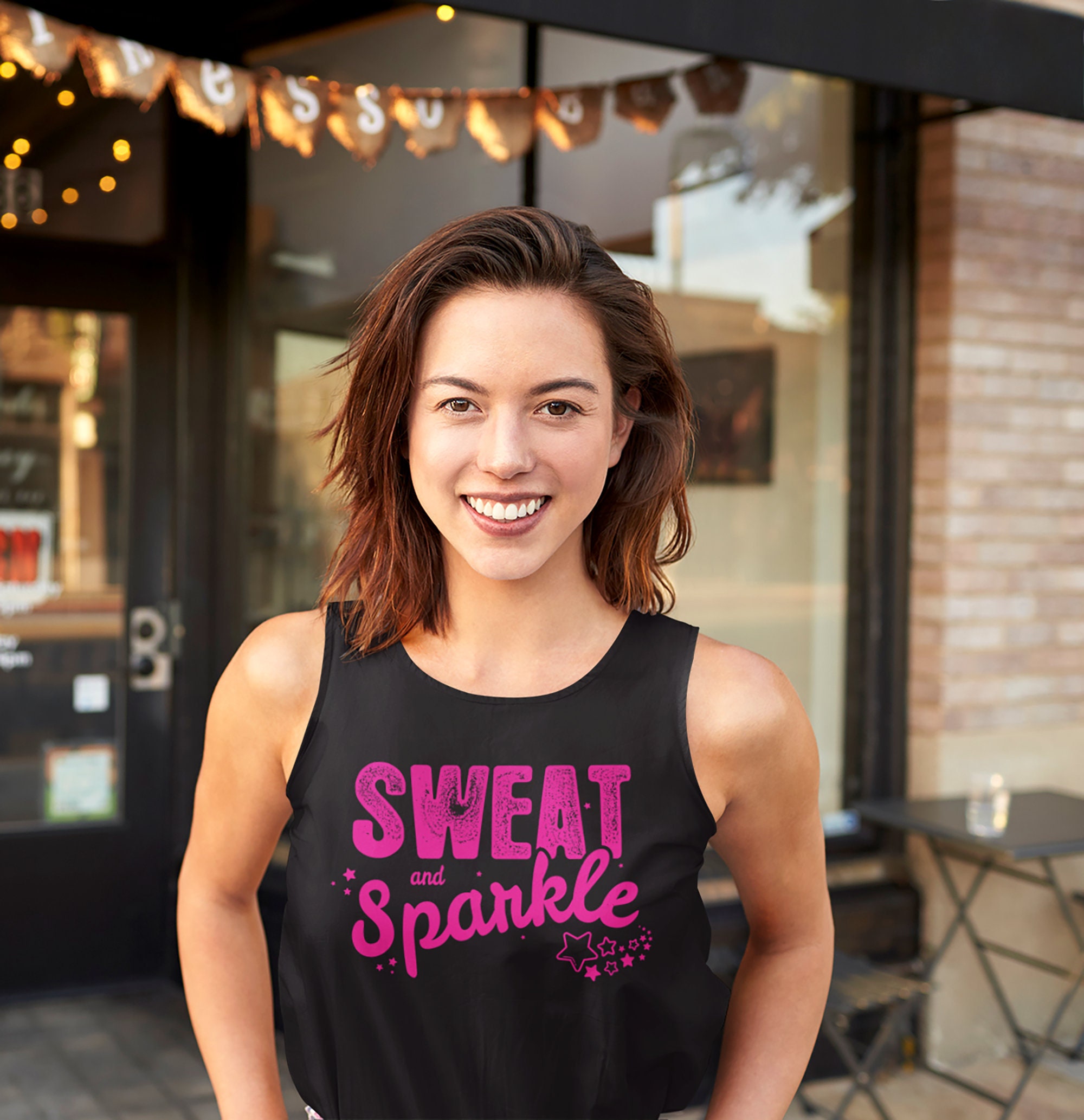 Sweat and Sparkle Flowy Scoop Muscle Tank, Workout Tank Top, I Don't ...