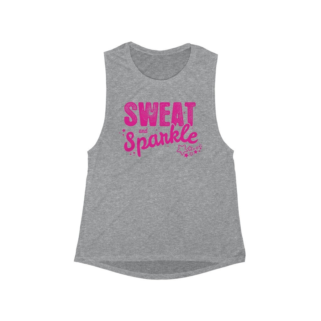 Sweat and Sparkle Flowy Scoop Muscle Tank, Workout Tank Top, I Don't ...