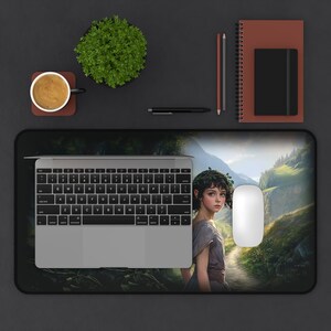 Harfoot Hobbit Girl Deskmat | LOTR Nori Inspired Mousepad | Fantasy ...
