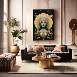 Astro Goddess Surreal Tshirt, Mystical Collage, Vintage Magic With ...