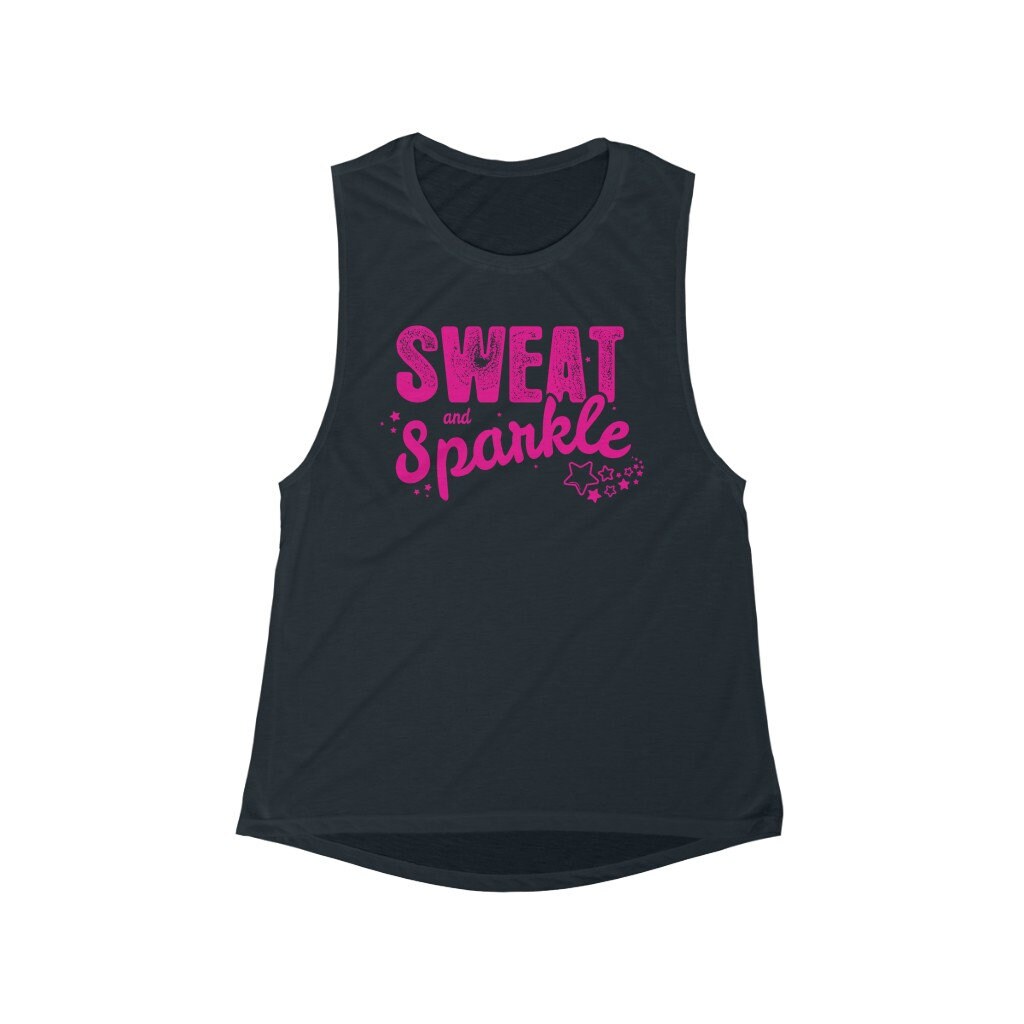 Sweat and Sparkle Flowy Scoop Muscle Tank, Workout Tank Top, I Don't ...