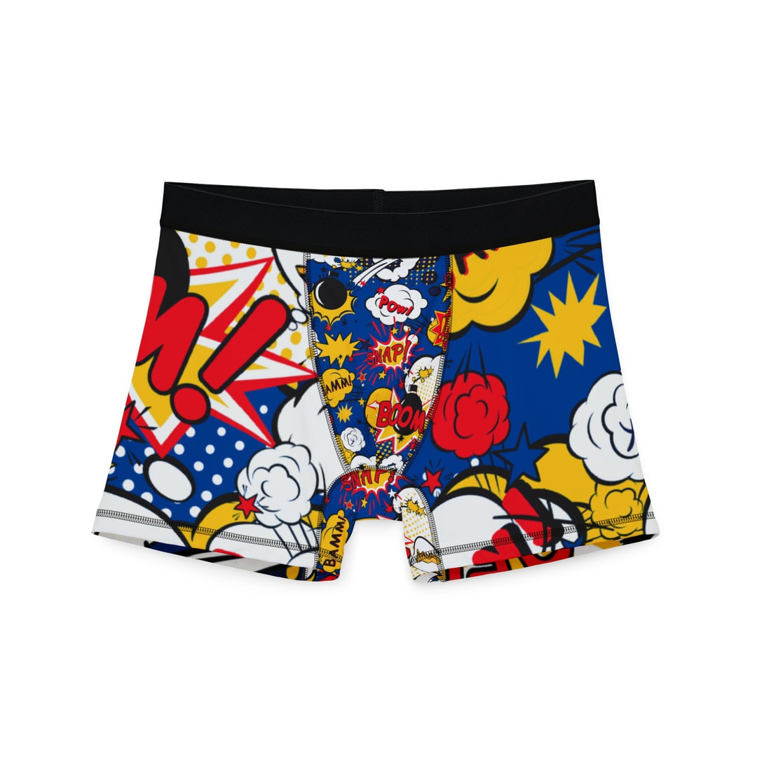 Comic Book Men's Boxers Superhero Comic Underwear Pop Art Boxers for ...