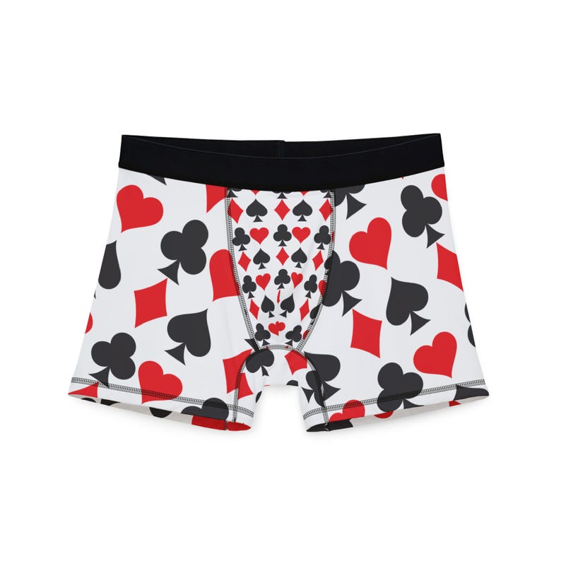 Men's Boxers With Playing Cards Suits, Poker Underwear, Casino Gift ...