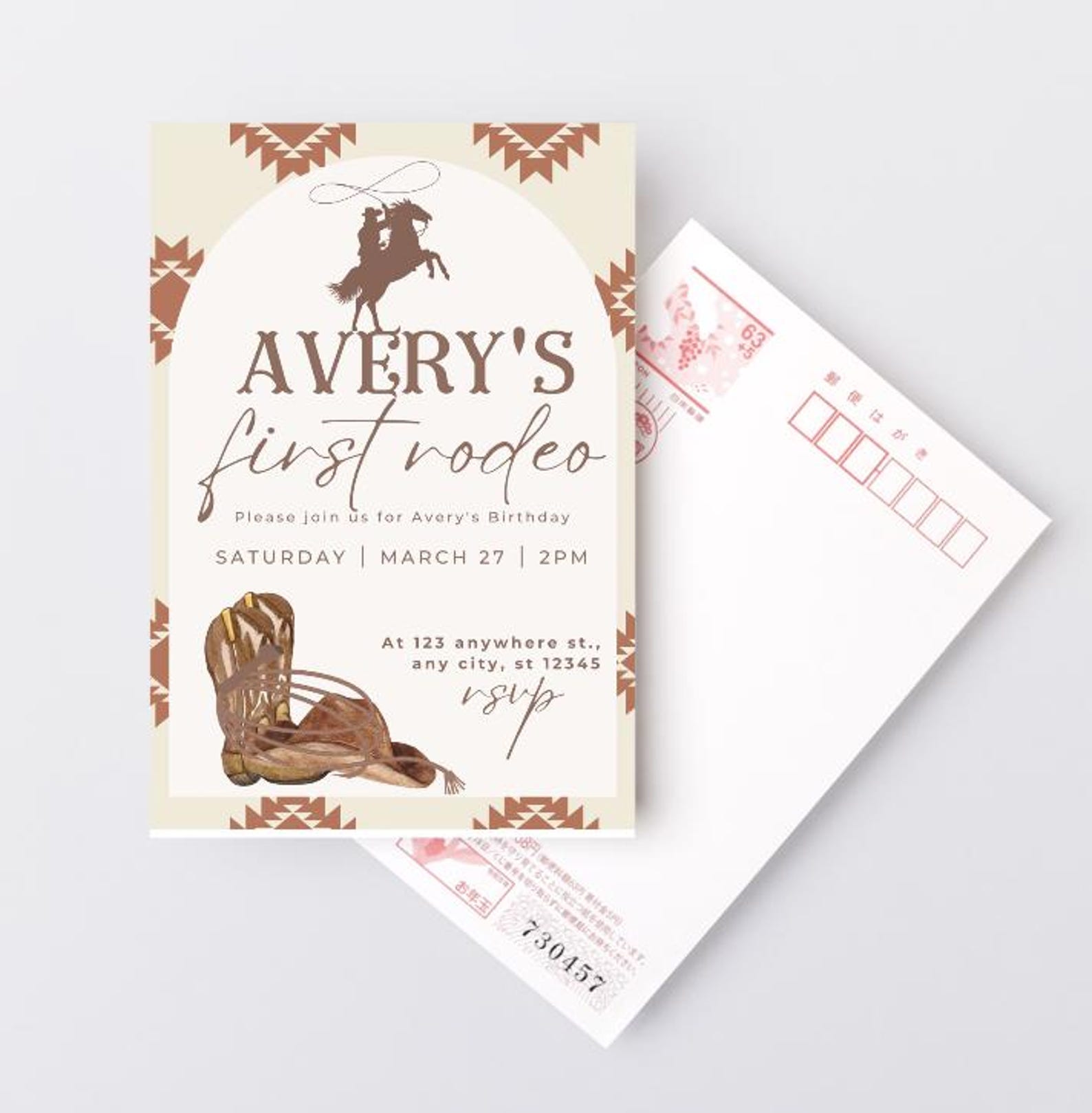 Cowboy Birthday Invitation, Printable, Instant Download, Editable ...