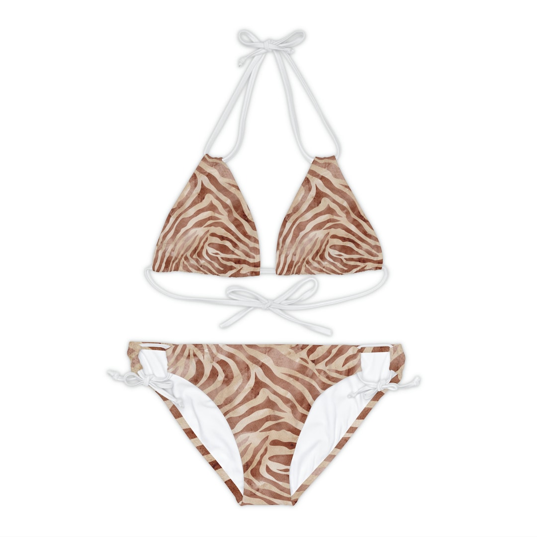 Tiger Print Bikini Set Swimwear 2024 - Etsy