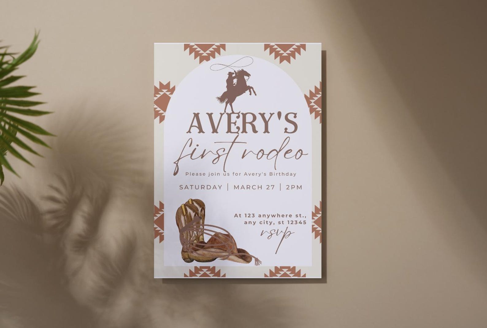 Cowboy Birthday Invitation, Printable, Instant Download, Editable ...