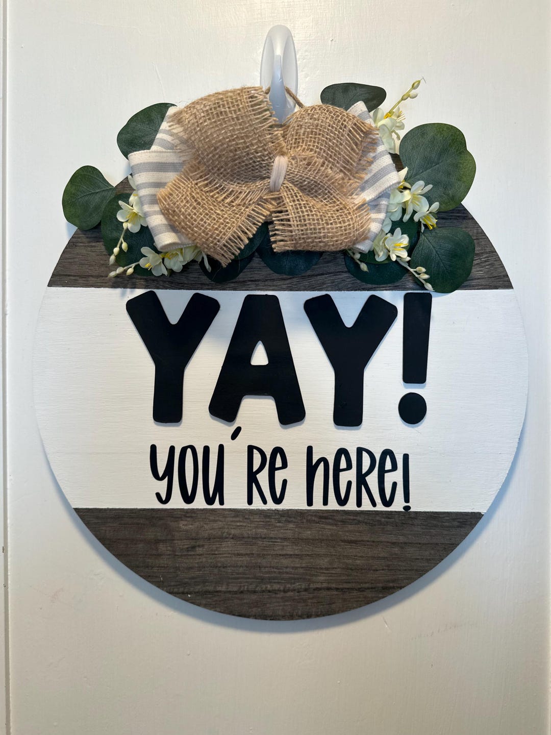 Yay! You’re Here! Modern Farmhouse Door Hanger - Etsy