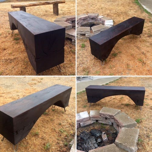 Wood Bench Shou Sugi Ban - Etsy