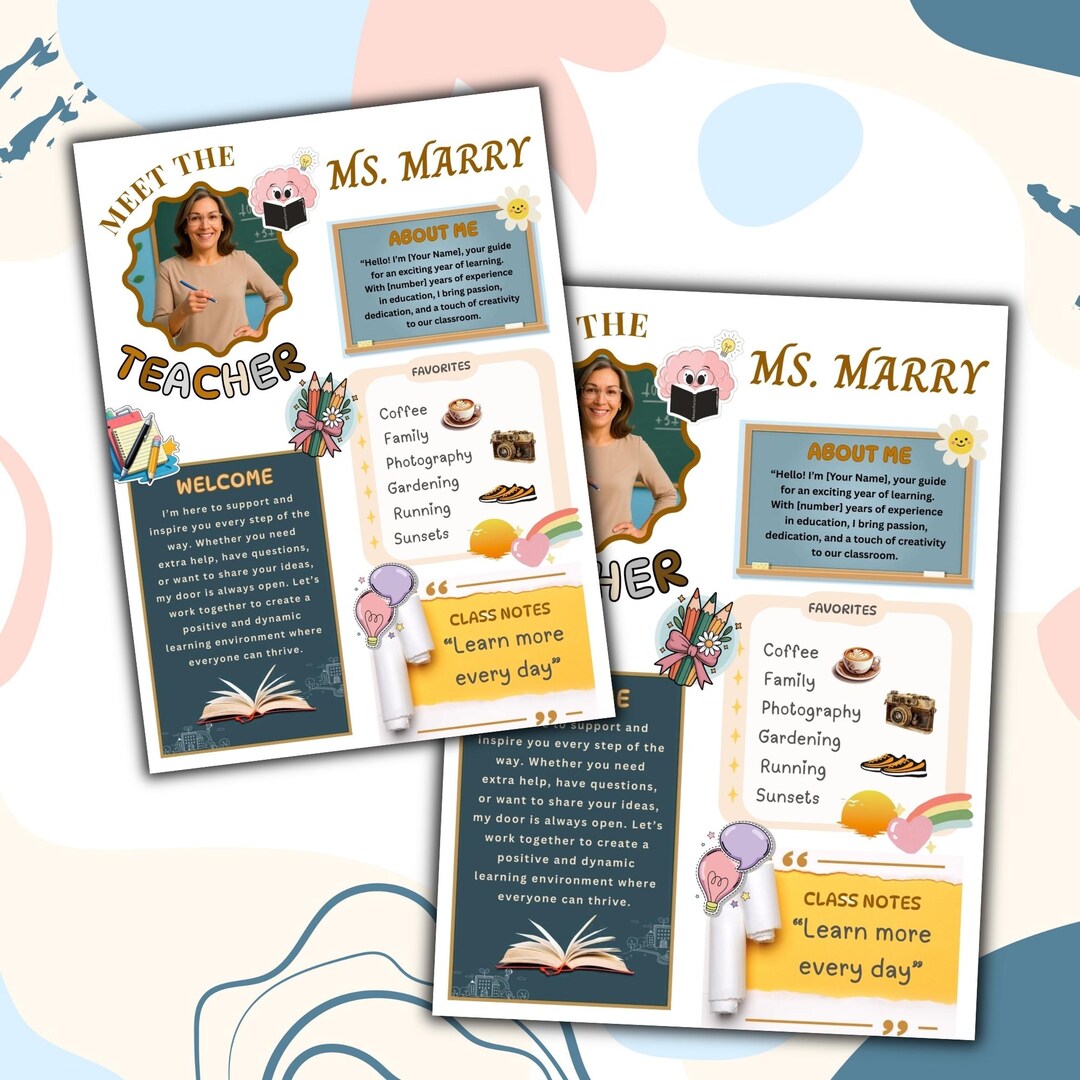 Editable Meet the Teacher Template, Pastel Back to School Flyer (canva ...