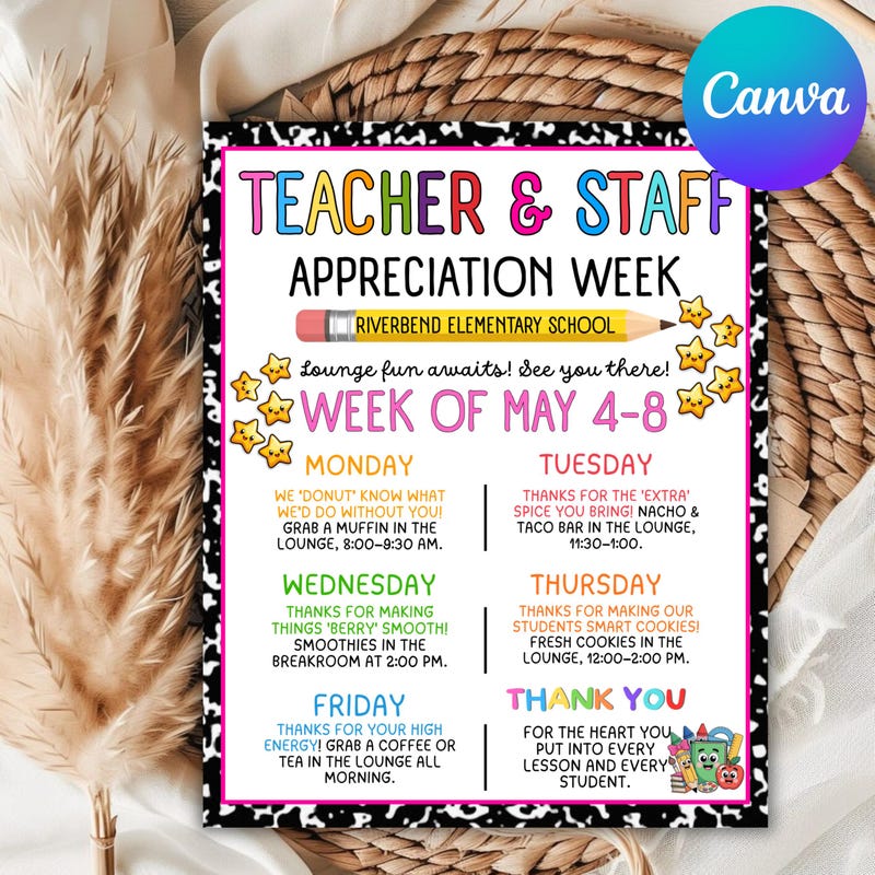 Teachers Appreciation Week 2026 Flyer - Etsy