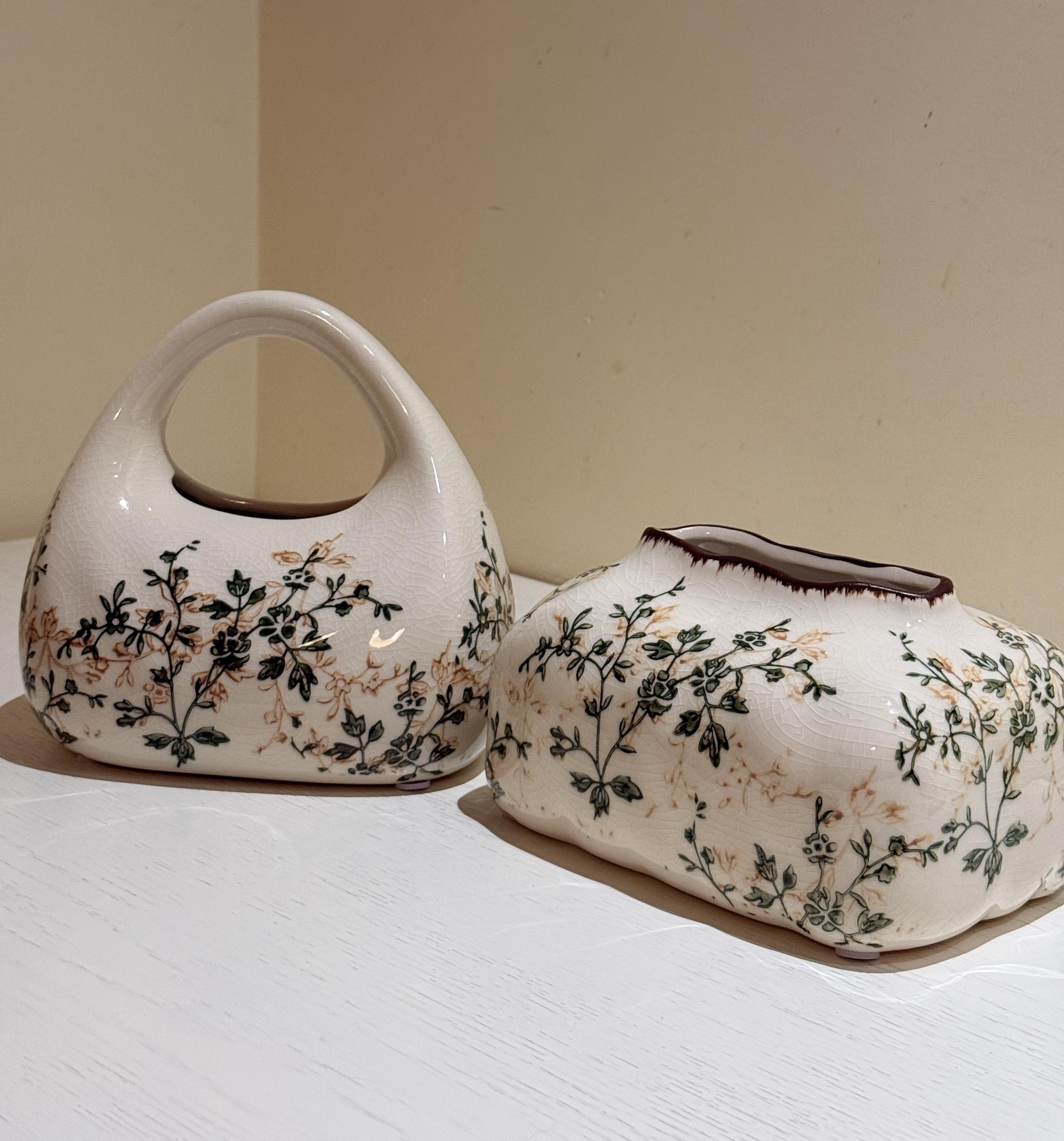 Handmade Floral Ceramic Tissue Box Cover, Farmhouse Home Decor - Etsy