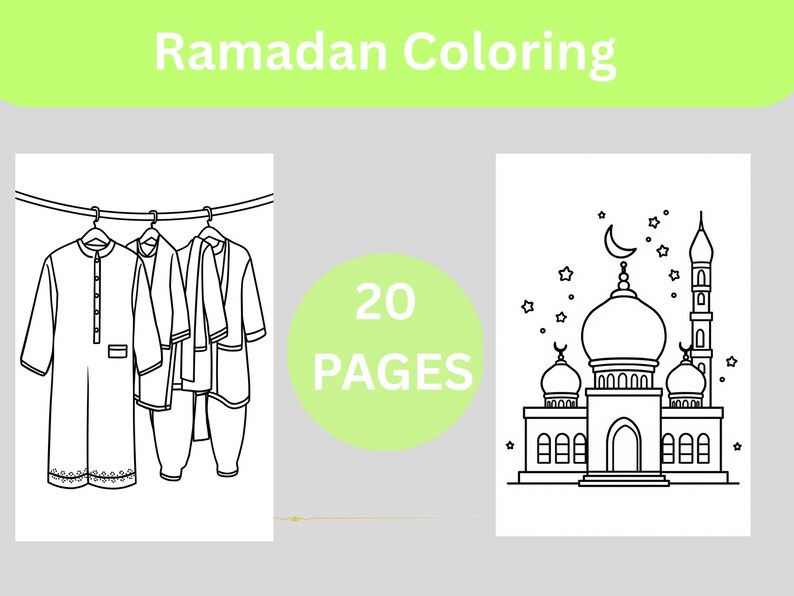 Ramadan Coloring Pages for Kids Printable PDF | Islamic Coloring Book ...
