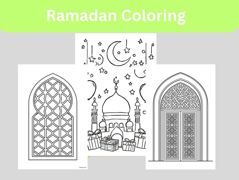 Ramadan Coloring Pages for Kids Printable PDF | Islamic Coloring Book ...