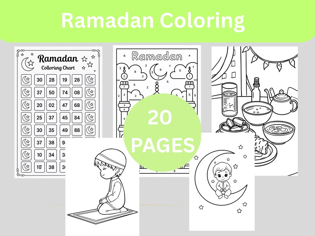 Ramadan Coloring Pages for Kids Printable PDF | Islamic Coloring Book ...