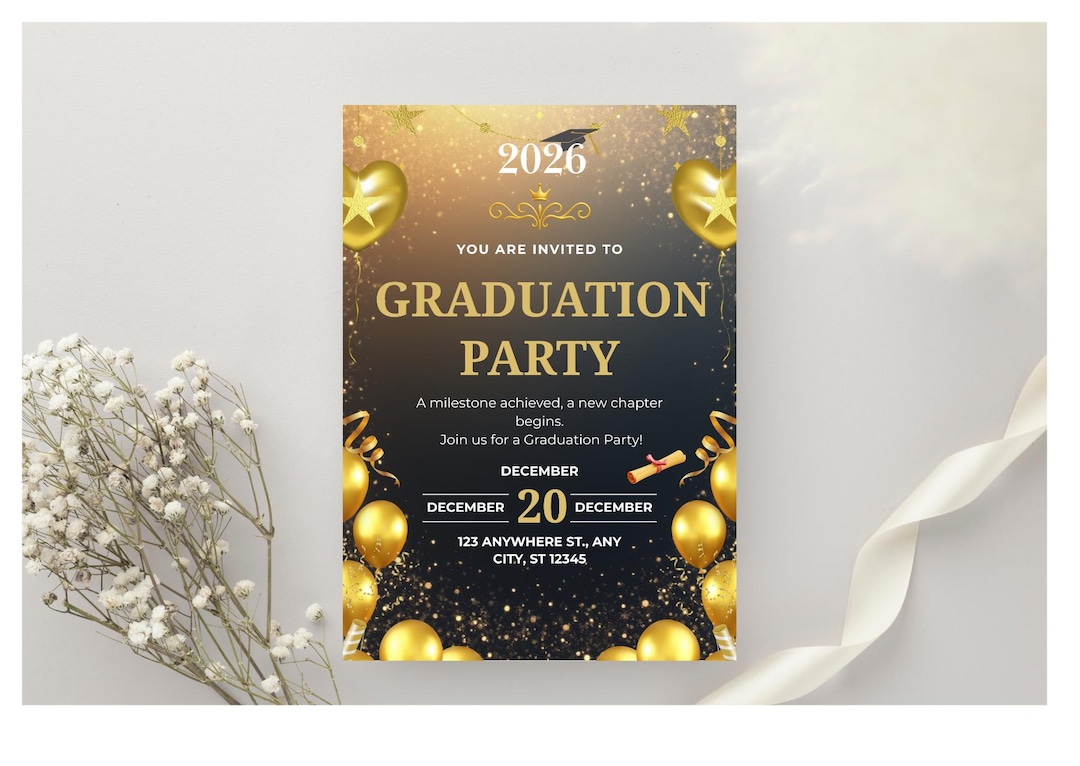 Graduation Party Invitation Card - Etsy
