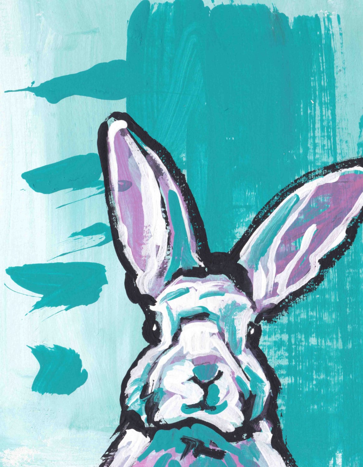 Abstract Rabbit Painting