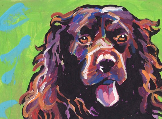 Boykin Spaniel Dog Portrait Art Print Modern Pop Dog Art | Etsy