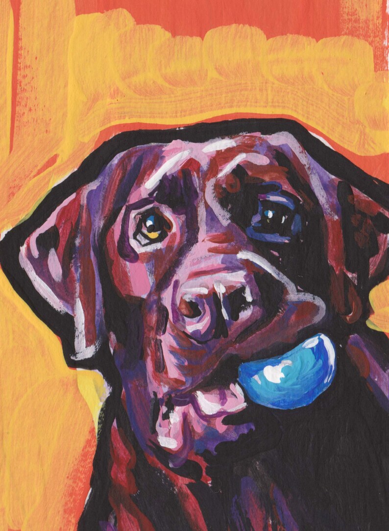 Chocolate Lab Labrador Retriever Dog Art Print Pop Art 13x19 - Etsy