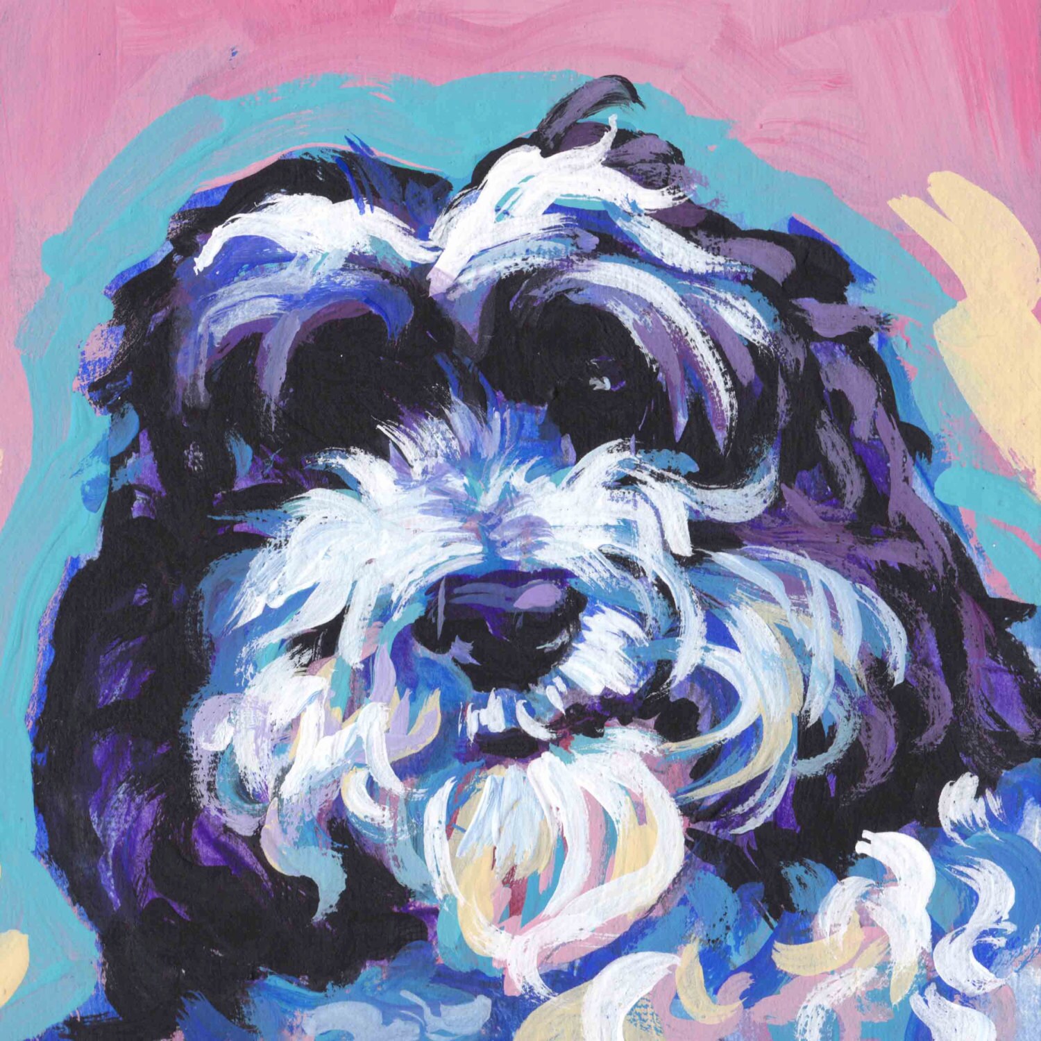 COCKAPOO Dog Art PRINT of Pop Art Painting Bright Colors 12x12 - Etsy