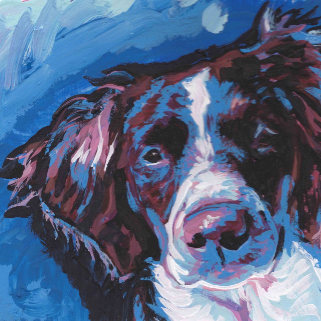 Brittany Spaniel Portrait Art Print Modern Dog Pop Art Bright Colors ...