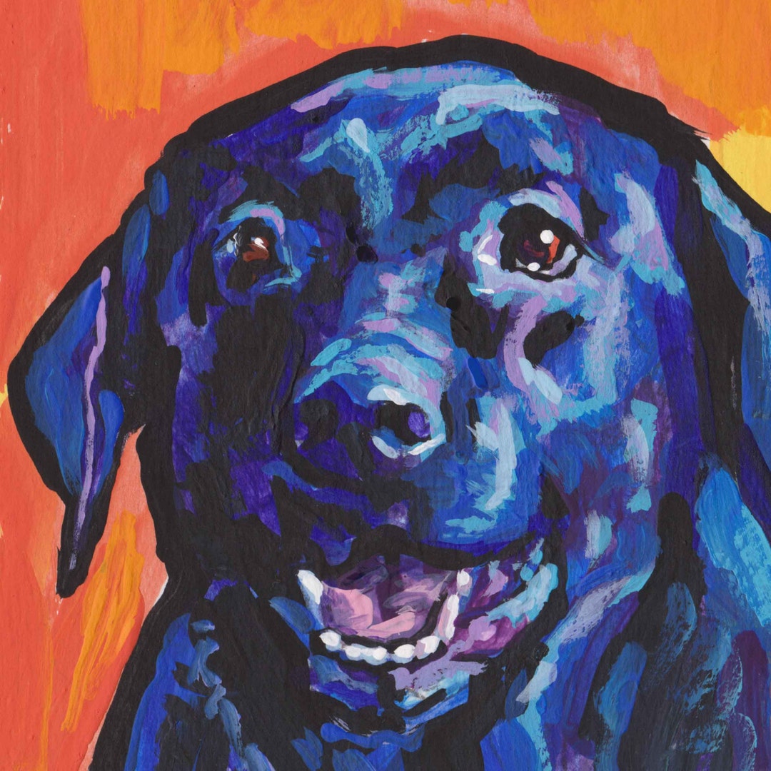 Labrador Retriever Modern Dog Art Print Black Lab Pop Dog Art Bright ...