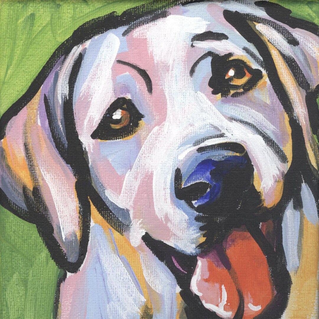 Labrador Retriever Modern Dog Art Print Yellow Lab Pop Art Bright ...