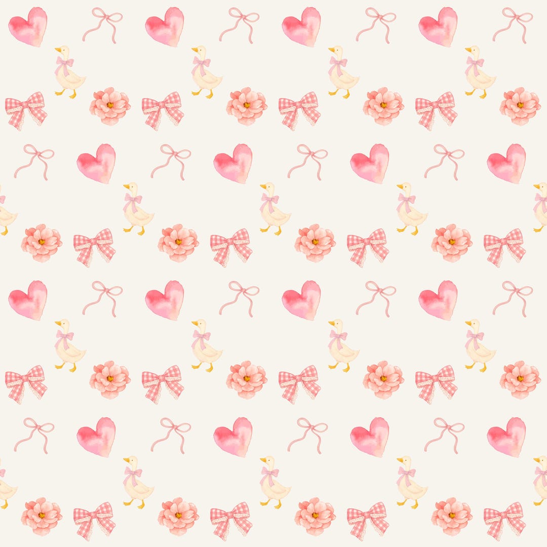 Valentine Goose Seamless Pattern, Goose Tile Pattern, Valentine Pattern ...