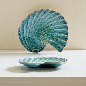 Kiln Transformation Ceramic Plate • Creative Shell and Conch Tableware ...