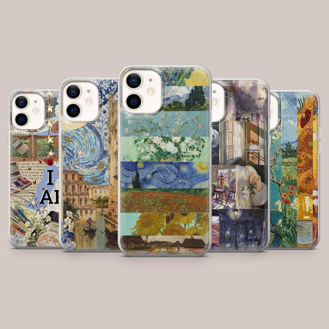 Famous Art Phone Case Paintings Collage Cover for iPhone 17pro, 16, 15 ...