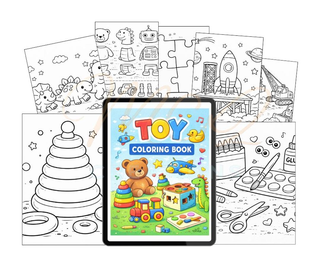 Toys Coloring Book Digital Download - Etsy