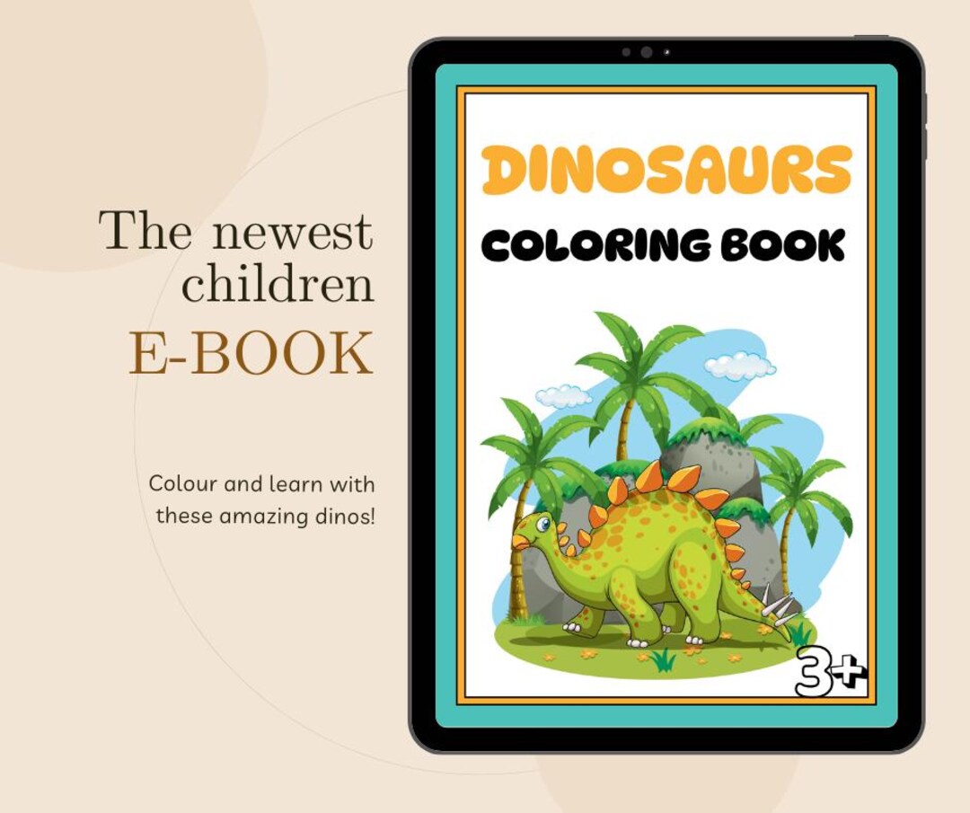 Dinosaurs Colouring Book - Etsy