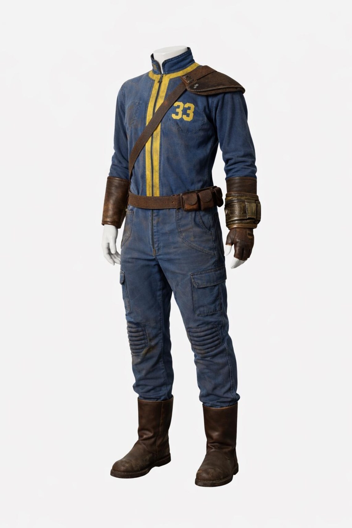 Fallout 4 Vault 33 Cosplay Jumpsuit – Hand-distressed Cotton, Leather ...