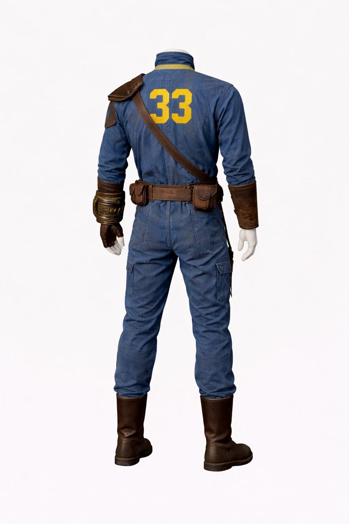 Fallout 4 Vault 33 Cosplay Jumpsuit – Hand-distressed Cotton, Leather ...