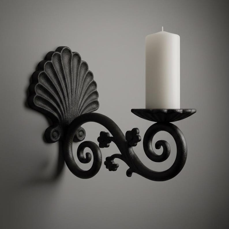 Gothic Wall Candle Holder, 3D Printed Candle Shelf | Vintage Wall ...