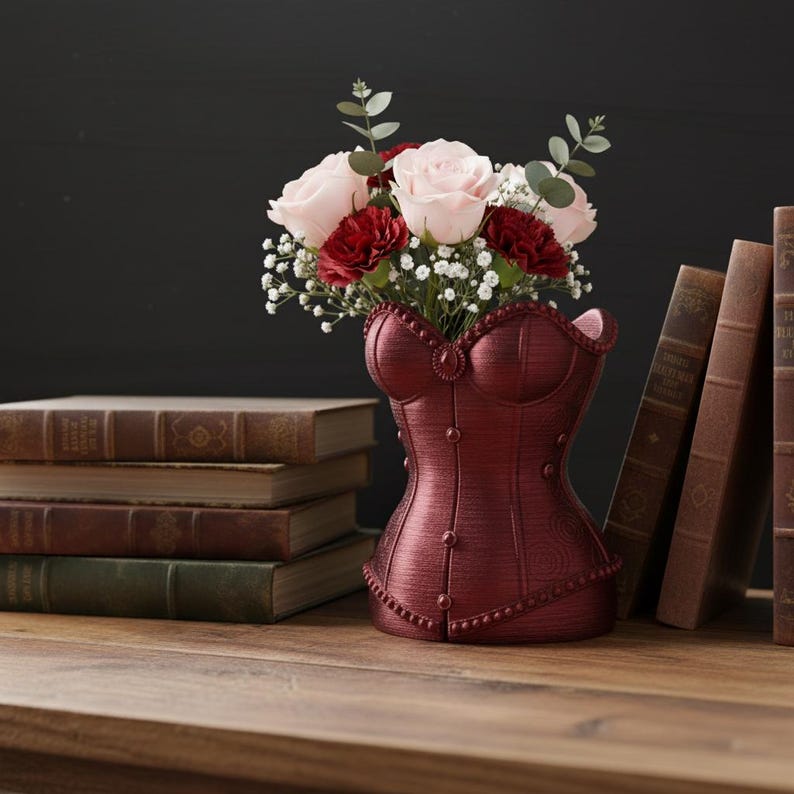 Gothic Corset Planter STL File, Dark Victorian Flower Pot Decorative ...