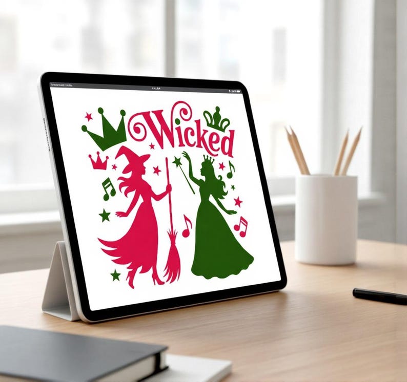 Wicked SVG PNG, Pink Green Wicked Musical Clipart,wicked Shirt ...