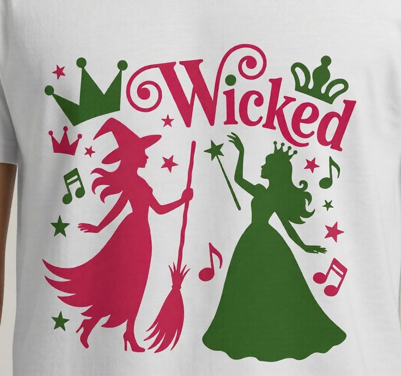 Wicked SVG PNG, Pink Green Wicked Musical Clipart,wicked Shirt ...