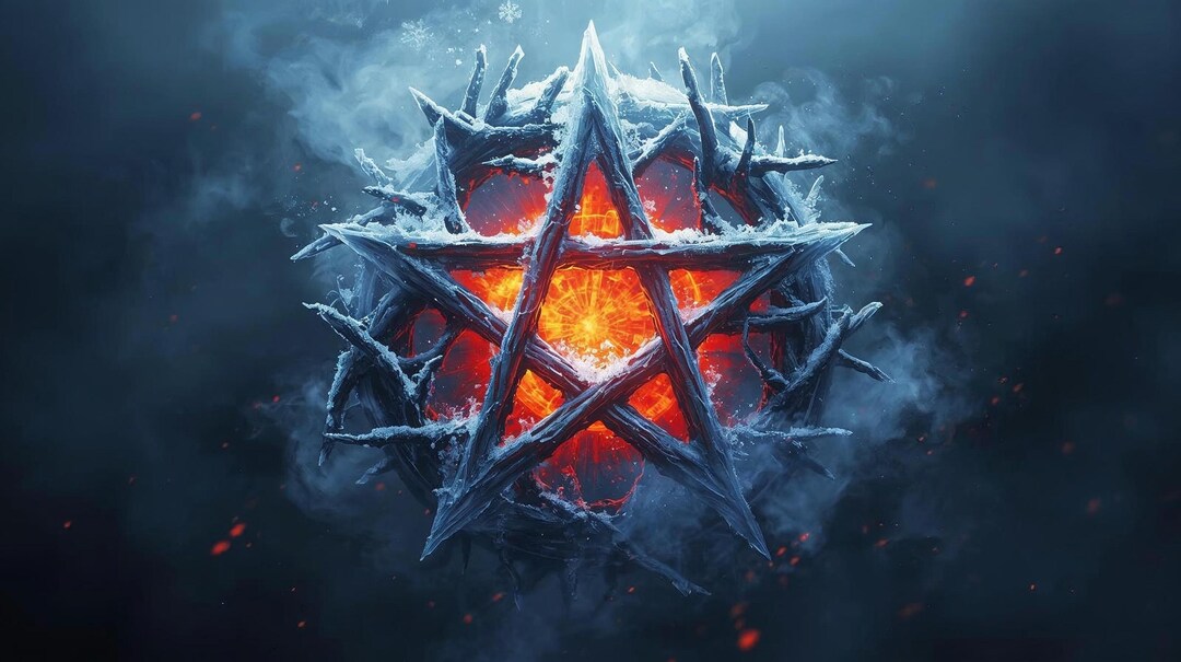 Winter Fire Pentagram — Digital Download - Etsy