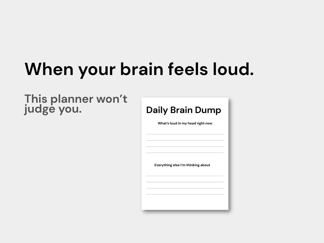 Messy Brain Planner – ADHD Friendly Daily Planner for Overwhelmed Minds ...