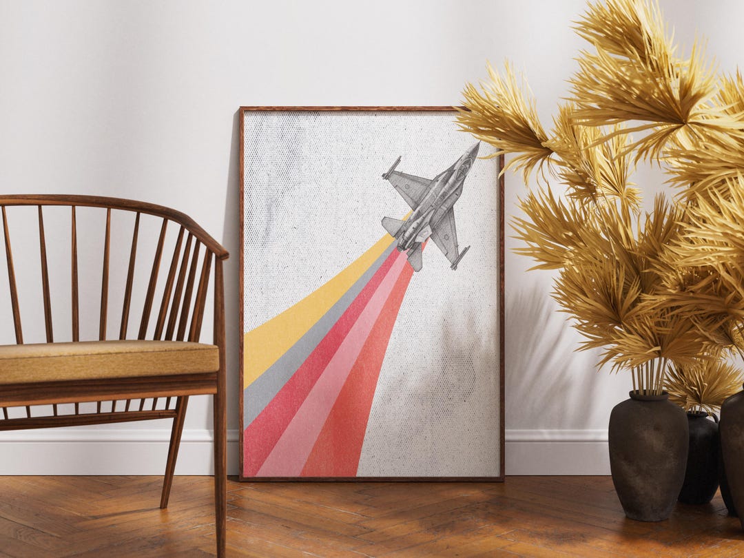 Fighter Jet Poster, Top View | Printable Aviation Wall Art | PDF A2 A3 ...