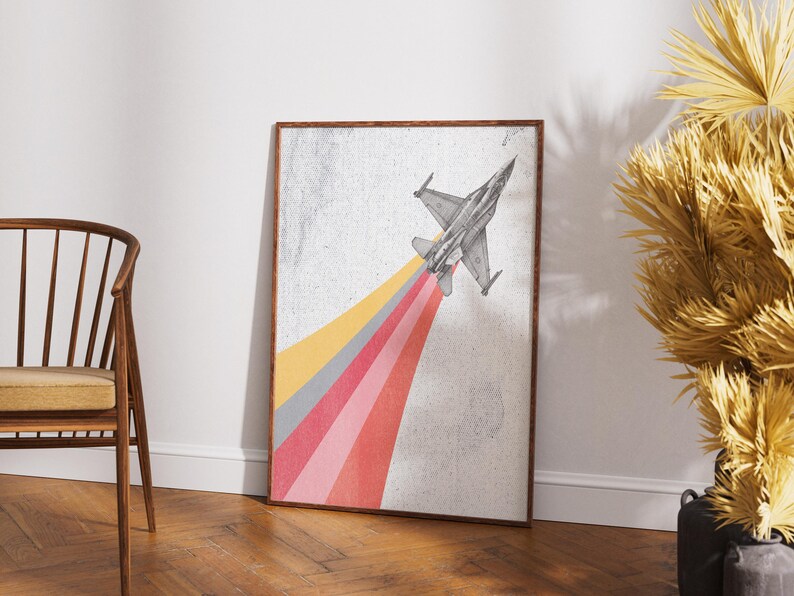Fighter Jet Poster, Top View | Printable Aviation Wall Art | PDF A2 A3 ...