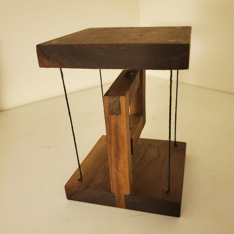Black Walnut Anti Gravity Floating Table, Wooden Tensegrity Desk ...