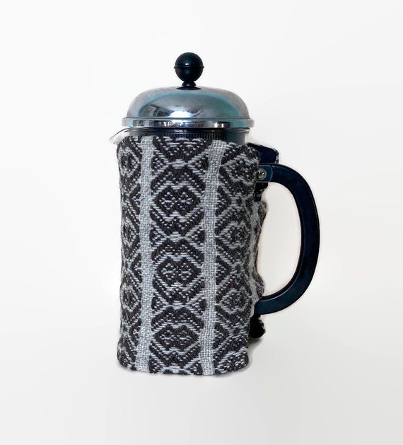 Java Jacket Handwoven in Dark Brown and Gray Wool | Etsy