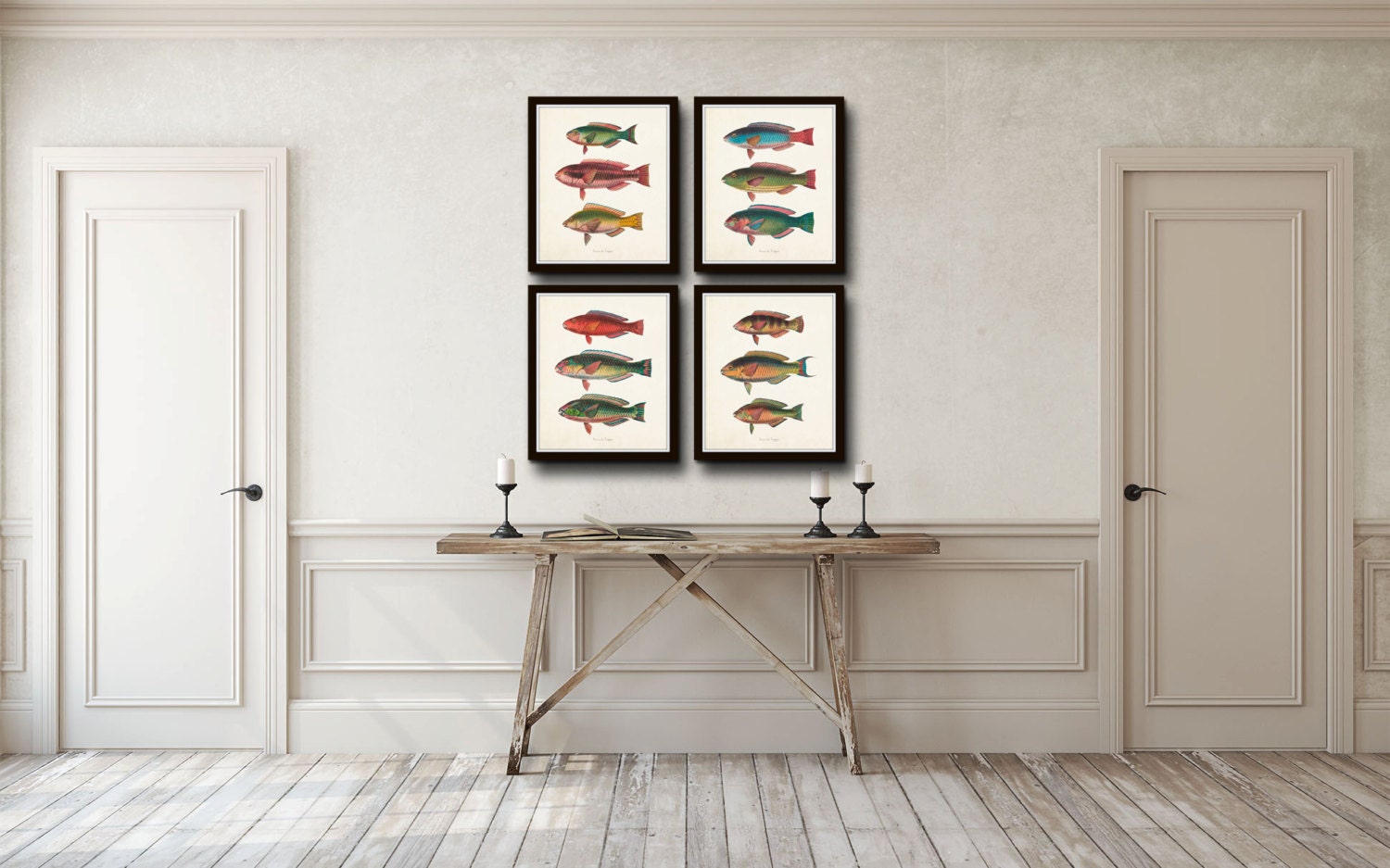Vintage Tropical Fish Print Set No.3, Fish Prints, Giclee, Art, Coastal ...