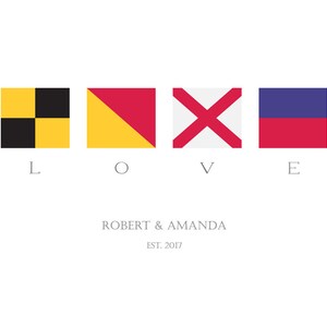 Custom Nautical Flag Art, Personalized Maritime Signal Flag Name, Gift ...